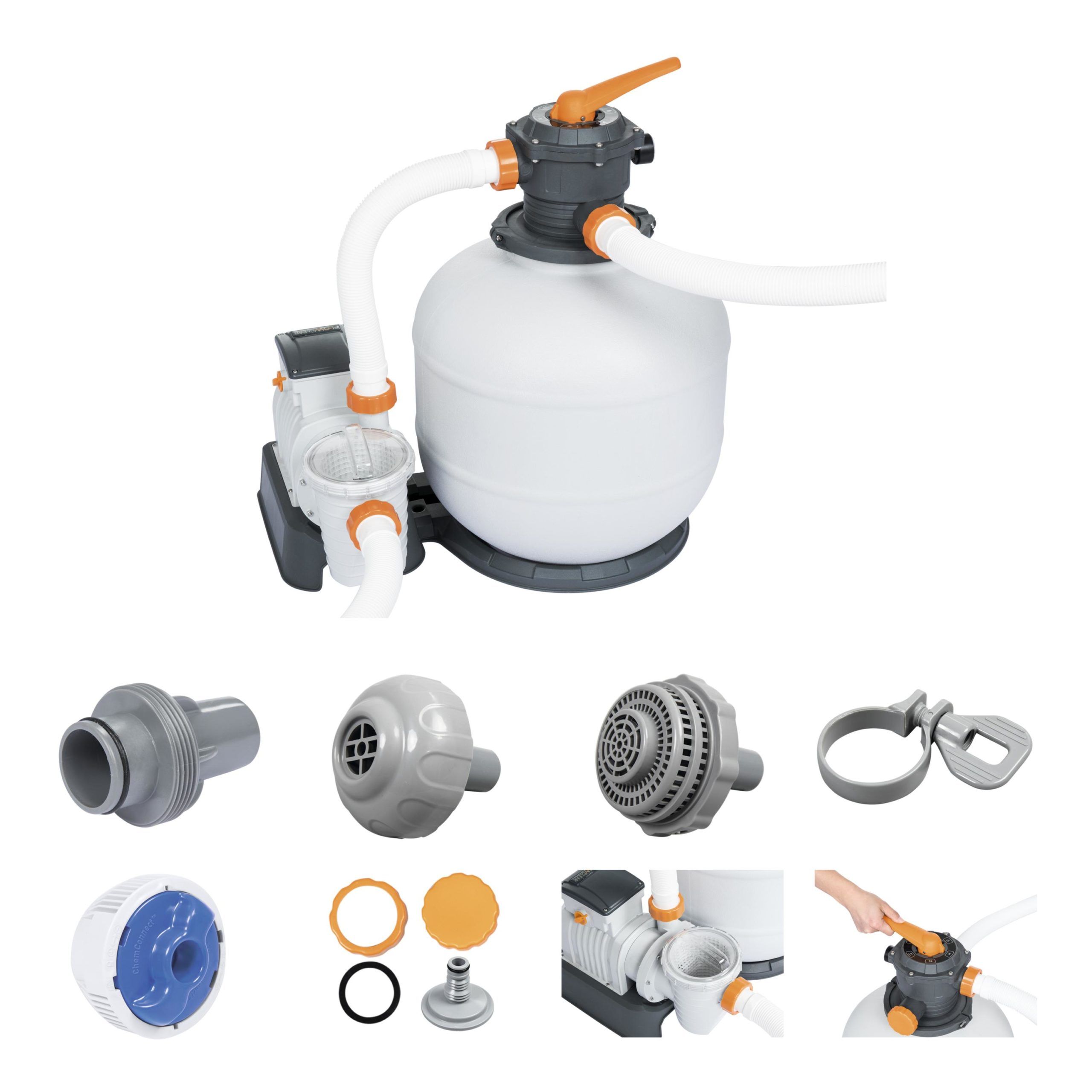 POMPE DE FILTRATION A SABLE AVEC MINUTERIE 8 327 L/H FLOWCLEAR - Bâtiself