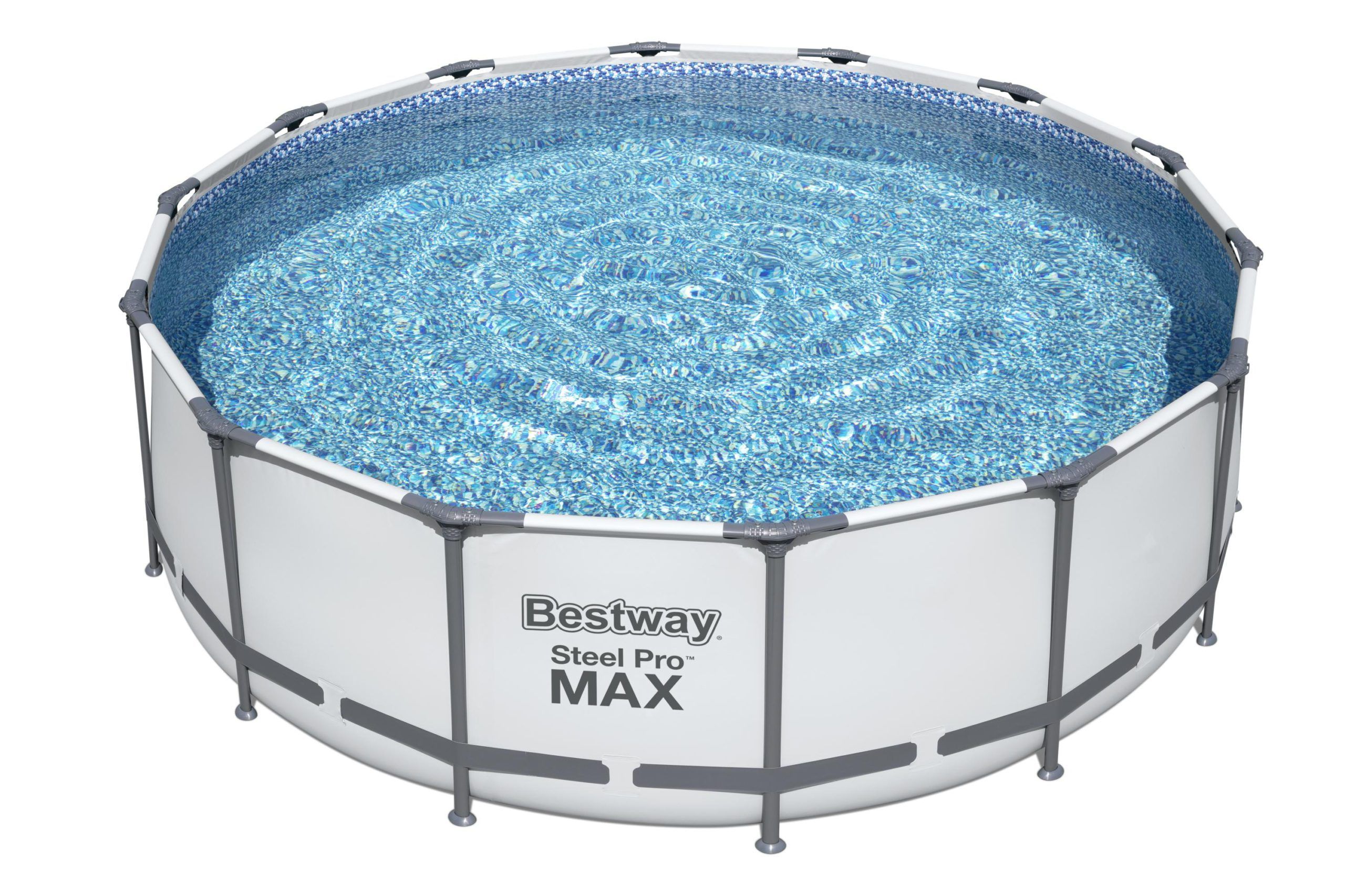 KIT COMPLET PISCINE A CADRE STEEL PRO MAX RONDE AVEC POMPE DE ...